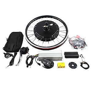 Qiucenmium Electric Bike Conversion Kit 20" 48V 1000W, Front/Rear Wheel E-Bike Conversion Kit with Powerful Controller and Thumb Throttle, Ebike Wheel Kit Cycling Hub Conversion Kit for Adults