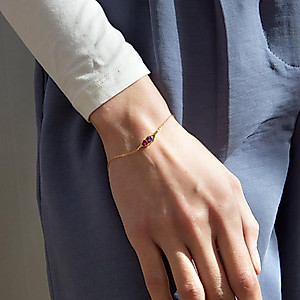 EVE'S ADDICTION Gold Peas in a Pod Bracelet - Custom Two Stone Pea in a Pod Bracelet - Maternity Bracelet - Gift for New Mom - Push Present - Gifts for Mom