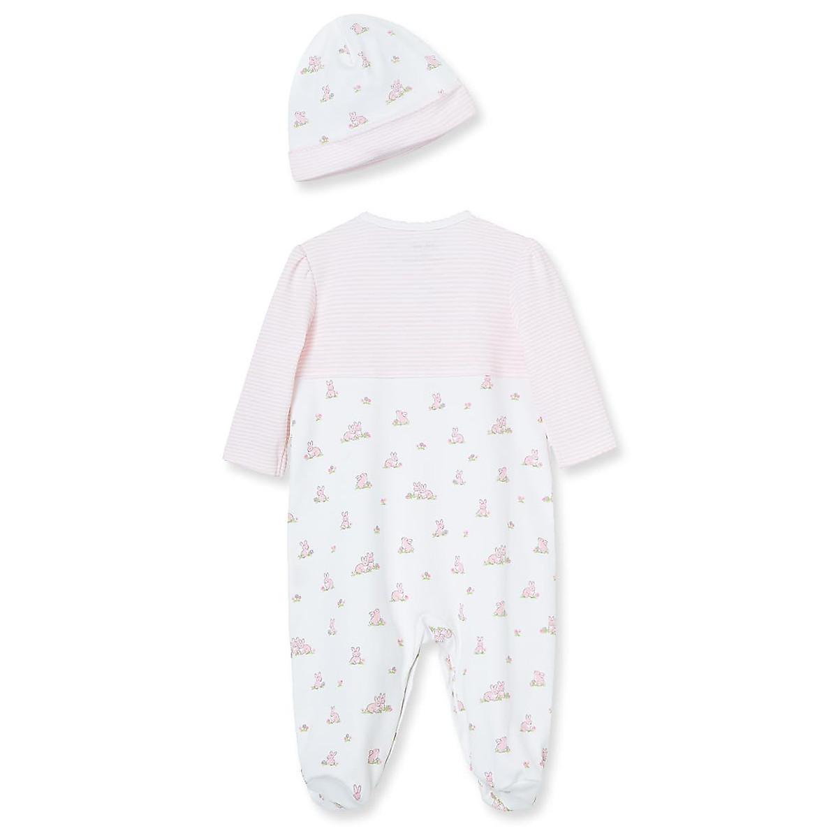 Little Me Baby Clothes & Outfits - Girls One Piece Hat & Footed Sleeper Pajamas - Preemie , Baby Bunnies