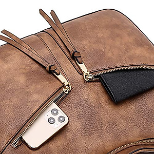 Hobo Handbags for Women Purse Ladies Boho Shoulder Bag Crossbody Bags Brown Vegan Leather