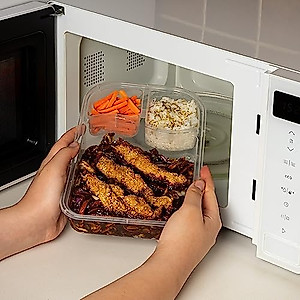 SANOEARTH Lunch Containers for Adults | [7 Pack] Lunch Box Containers | Bento Lunch Box | Bento Box Adult Lunch Box | Meal Prep Container | Lunchable Container, 41oz, Supersize