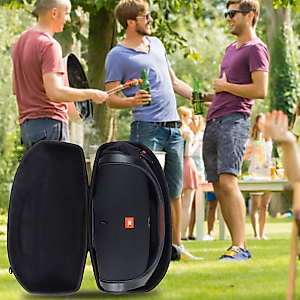 co2CREA Hard Travel case Replacement for JBL Boombox 2 Boombox 3 Waterproof Portable Bluetooth Speaker (All Black Case for Boombox 2 Speaker)