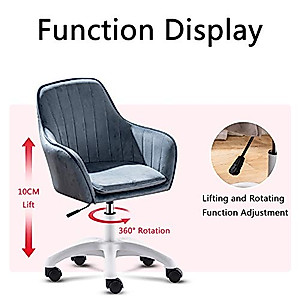 ECBETCR Chair Desk Office Chair Home Office Mid Back Computer Desk Chair Swivel Lumbar Support Task Chair, Ergonomic Office Swivel Chair with Armrest (Dark Green, Dark Blue, New Blue)
