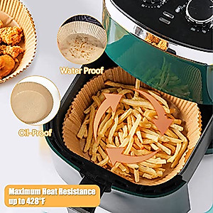 50pcs Air Fryer Disposable,Food Grade Parchment Paper, Water-proof, Oil-proof, Non-stick Disposable Paper Liners, Perfect for Air Fryer, Oven and Microwave