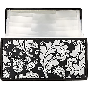 Storage Studios Projections Paper Holder with 10 Expandable Sections, 14.625 x 9 x 14.25 Inches, Black and White (CH92650)