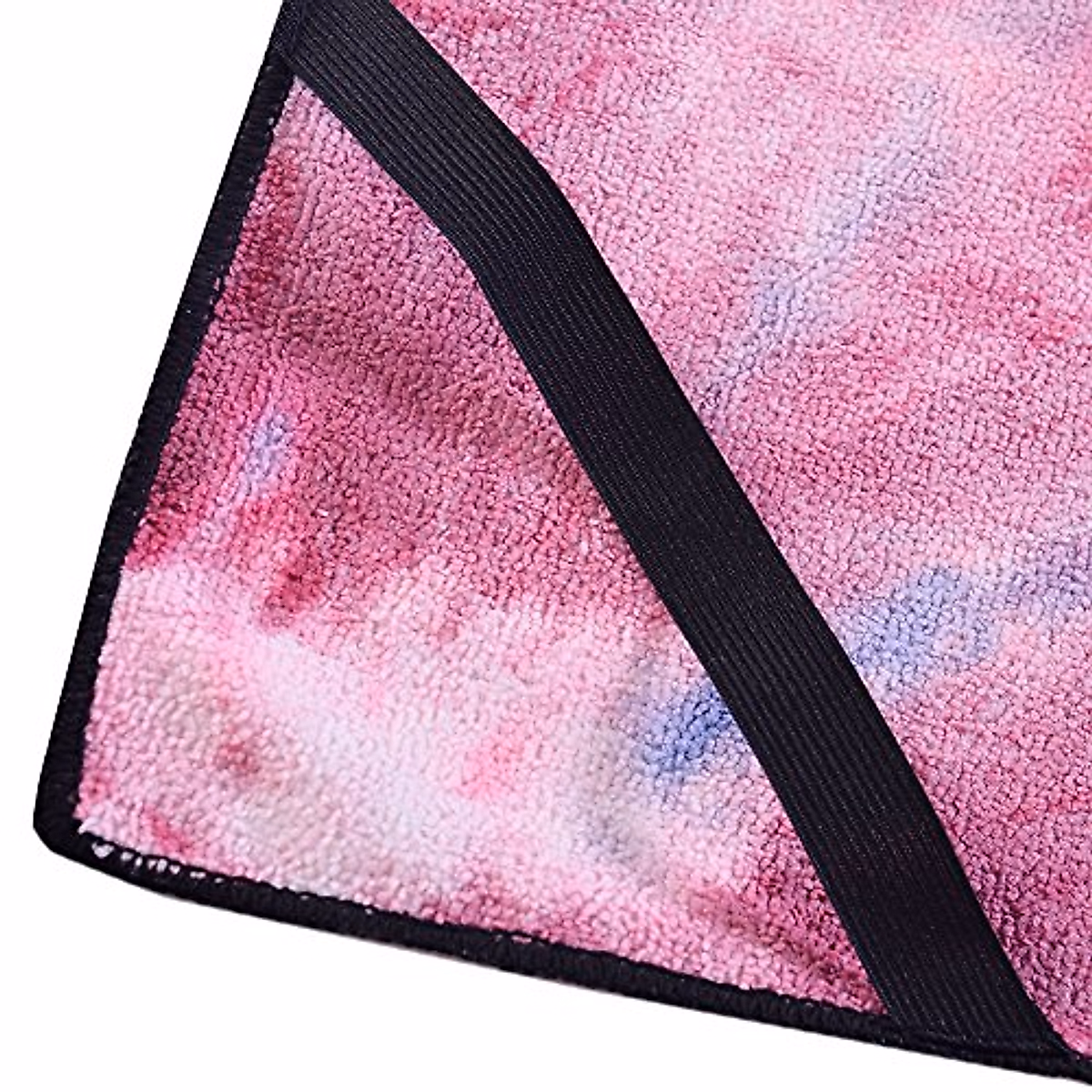 Beach Chair Cover, Microfiber Chaise Lounge Towel Cover with Storage Pockets for Pool Sun Lounger Hotel Garden Purple Tie-Dye