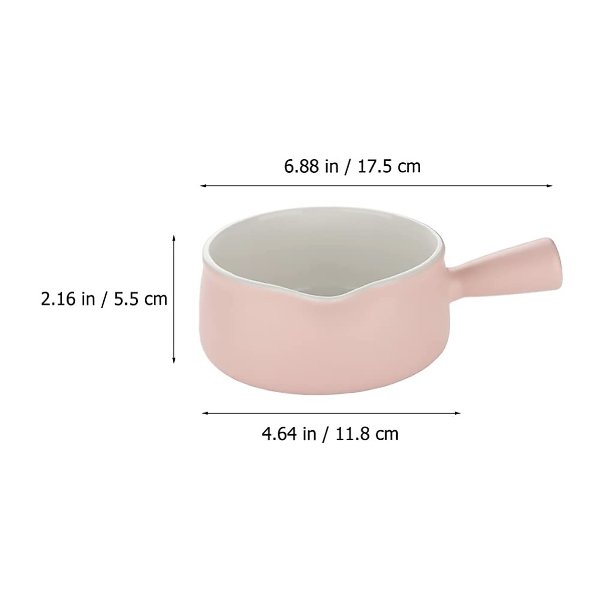 Hemoton Braising Pan with Lid Butter Pot Mini Butter Coffee Heater Korean Pots for Cooking Casserole Pot Stew Coffee Warmer Miniature Food Pink Milk Ceramics Baby Kitchenware