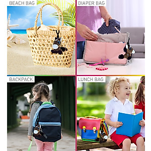 DolliBu Big Eyes Horse Stuffed Animal Toy Keychain - Soft Horse Keychain Stuffed Animals Small Charm for Backpack, Handbag and Purse, Perfect Horse Plush Animal Toys for Kids and Adults - 5.75 Inches