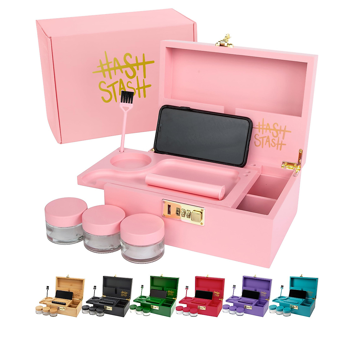 HASHSTASH - The OG Storage Box (Pink/Gold)
