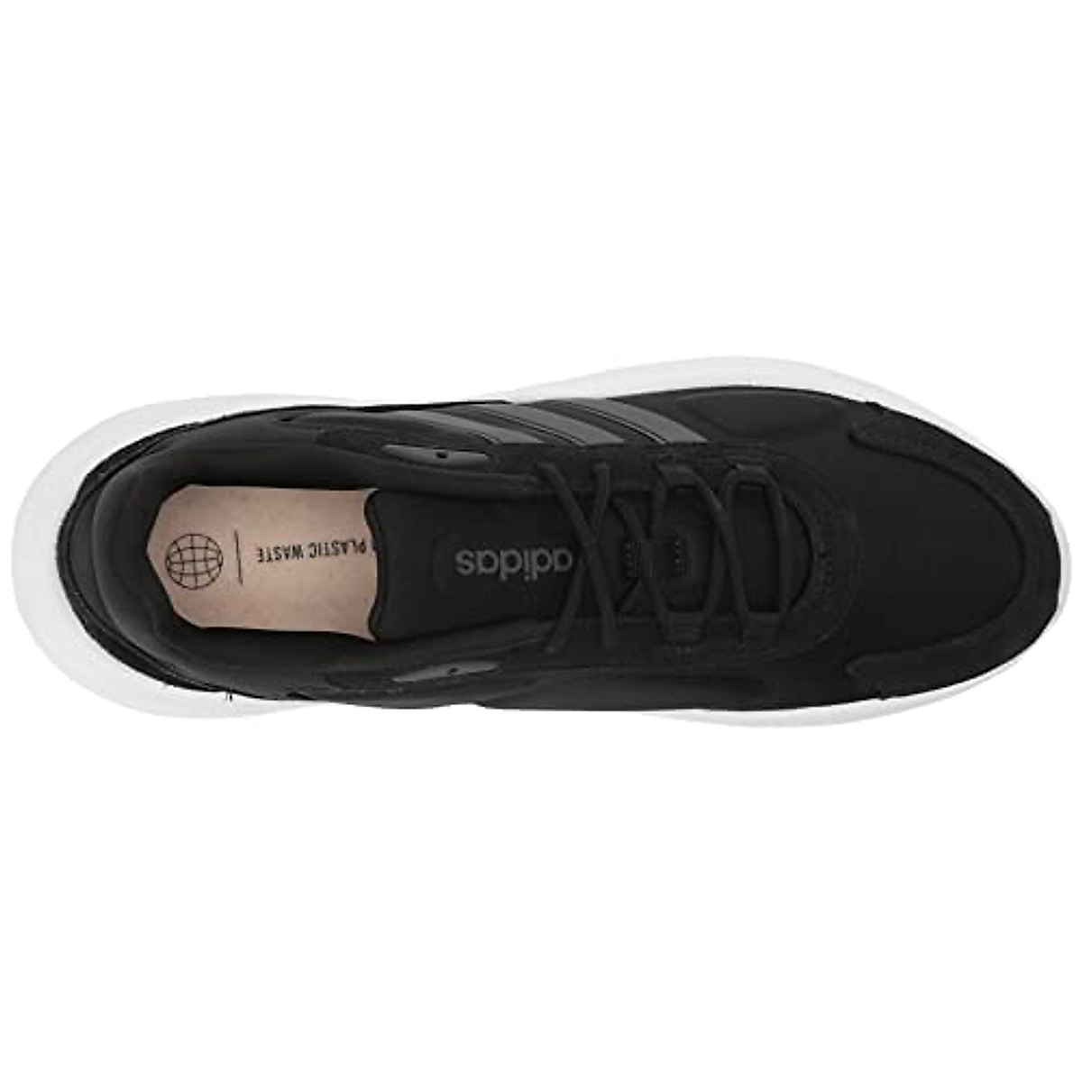 adidas Men's Ozelle Running Shoe, Black/Black/Grey, 11