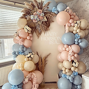 Twinkle Twinkle Little Star Party Decorations,127Pcs Dusty Pink Misty Blue Metallic Gold Balloon Arch Garland Kit for Baby Shower Gender Reveal Boy or Girl Birthday Party Decorations