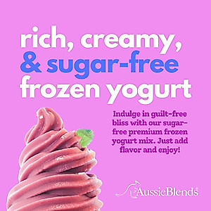 AussieBlends Sugar Free Frozen Yogurt Mix, Low-Carb, 1-Pack