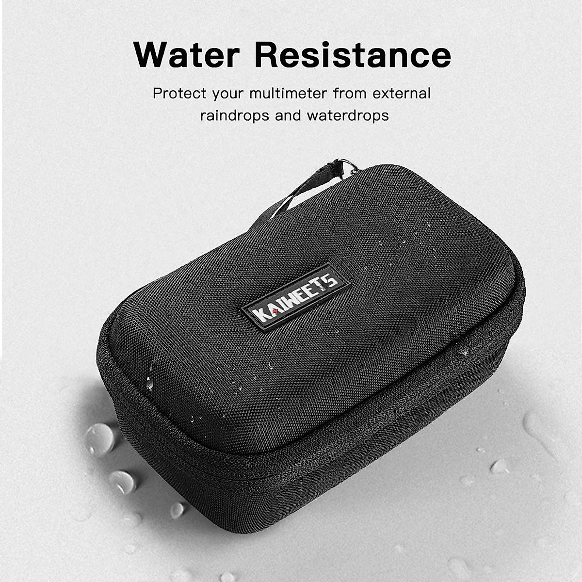 KAIWEETS HT118A/HT118E Multimeter Case Hard Travel Case Replacement with Mesh Pocket for Digital Multimeter TRMS 6000/20000 Counts Volt Meter Auto Ranging (Case Only, No Multimeter)