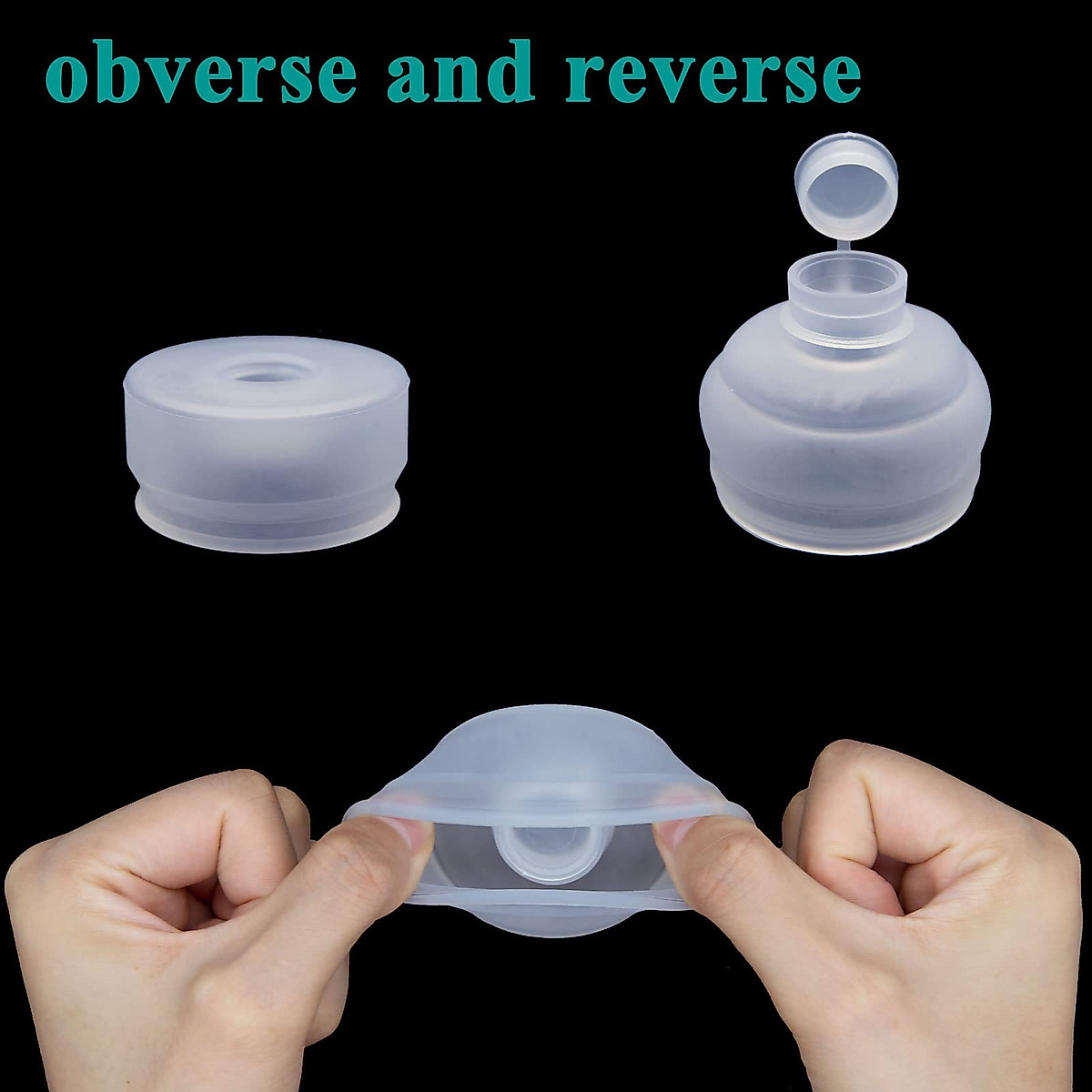 3 & 5 Gallon Water Jug Cap Reusable Silicone Replacement Cap Lids, Non Spill 55mm Water Bottle Caps for Snap Top Bottle and Water Dispenser Plastic Bottles (Pack of 2)