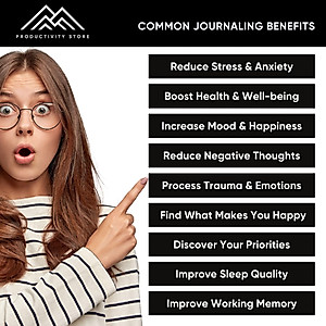 Best Daily Journal for Men & Women for Mindfulness, Productivity, Happiness & Self Care | Gratitude Journal, Affirmation Journal, Positivity Journal, Manifestation Journal, Self-Care Journal, Habit Tracker & Daily Journal with Prompts (Black)