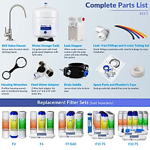 iSpring RCC7, NSF Certified, High Capacity Under Sink 5-Stage Reverse Osmosis Drinking Filtration System, 75 GPD, Brushed Nickel Faucet