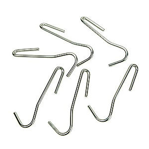 HUJI S Shaped Stainless Steel Heavy Duty Hanging Hooks for Kitchenware Pots Pans Utensils (Set of 12 Hooks)