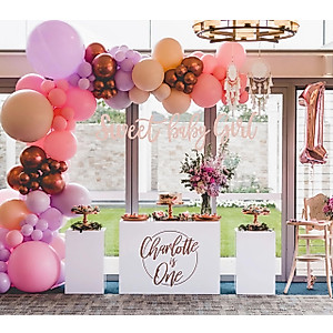 Pre-Strung Sweet Baby Girl Banner - Rose Gold Glitter Baby Shower Decorations for Girls, Perfect for Gender Reveal Party/First Birthday Party, Photo Booth Props