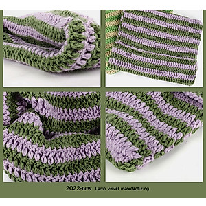 LaurelTree Crochet Hats for Women Vintage Beanies Women Fox Hat Grunge Accessories Slouchy Beanies for Women (Black)