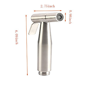 PECC Bidet Sprayer Head Only Stainless Steel Hand Held Toilet Bidet Shower Head Spray Cloth Diaper Sprayer Head Only for Personal Hygiene And Bedpan WC Spray
