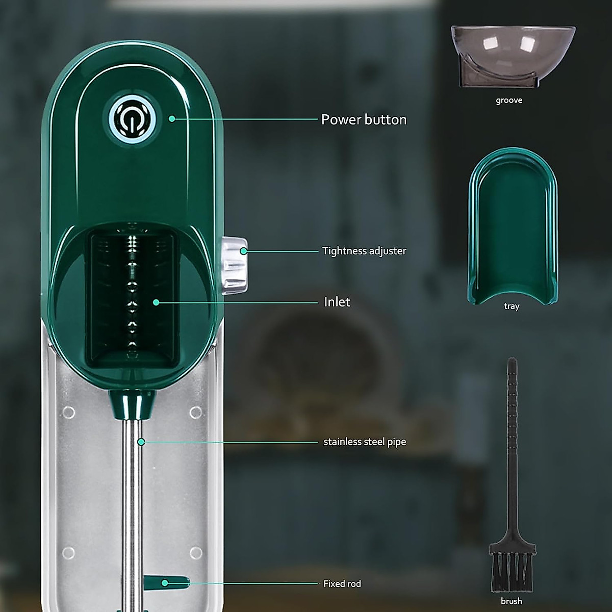 The Za Machine, Za Rolling Machine, Portable Electric Grinder 8/6.5mm Tube (Grey)