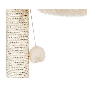 TRIXIE Baza Scratching Post with Hammock | 16" Base, Cream, Small