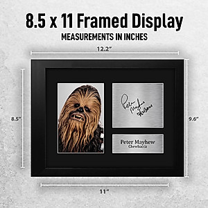 HWC Trading Peter Mayhew Gift USL Framed Signed Printed Autograph Star Wars Gifts Chewbacca Print Photo Picture Display - US Letter Size