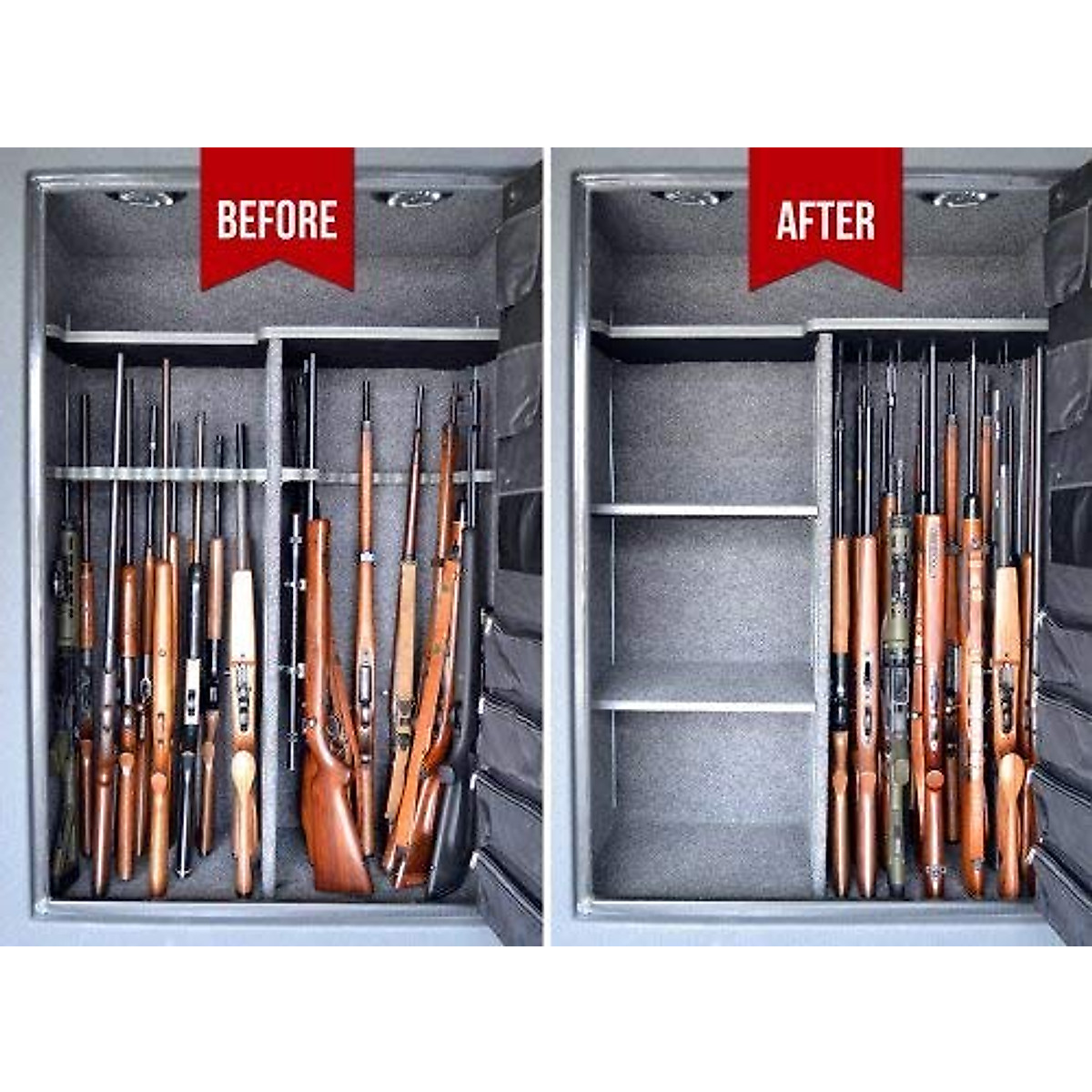 Gun Storage Solutions RR10SK-OR 10 Rifle Rod Starter Kit (Orange, 10 Rifle Rods and 15" x 19" Shelf Liner)