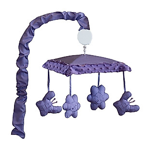 BabyFad Minky Purple 9 Piece Baby Crib Bedding Set