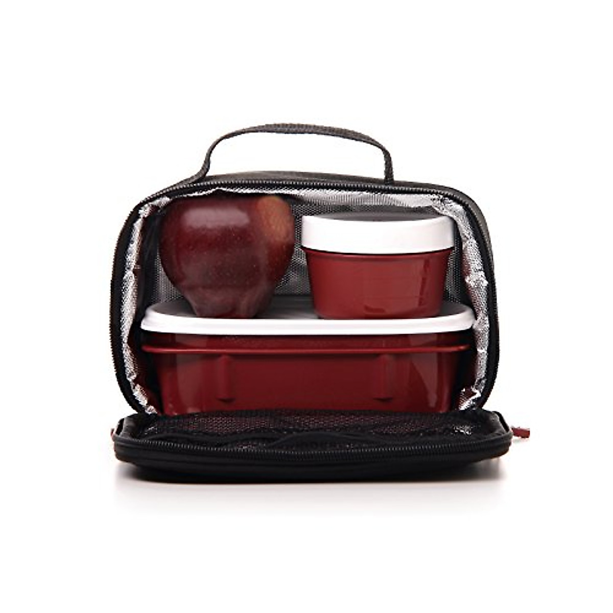 TATAY Urban Food Casual Mini - Insulated Lunch Bag, 1.5 L Capacity, with 1 Plastic Food Storage of 0.5L BPA Free, Black. Measures 21.5 x 9 x 12 cm