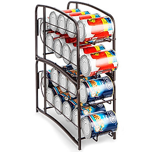 Auledio Stackable Beverage Can Dispenser Rack, Can Storage Organizer Holder for Canned food or Pantry Refrigerator(2 Pack)