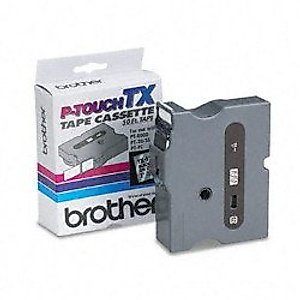 Genuine Brother 1" (24mm) Black on Clear TX P-touch Tape for Brother XL-30, XL30 Label Maker