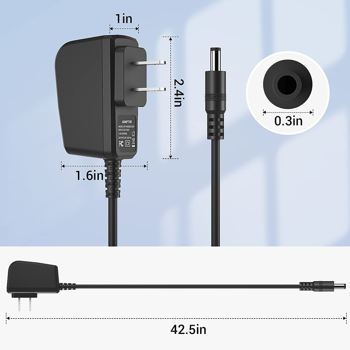 Replacement XXSZHY Charger for Philips Norelco HQ840 Multigroom Series 3000 MG3750 MG3750/10 MG3750/50 MG3750/60 MG3760 MG3760/50 Power Supply Charging Cord 8V 100mA