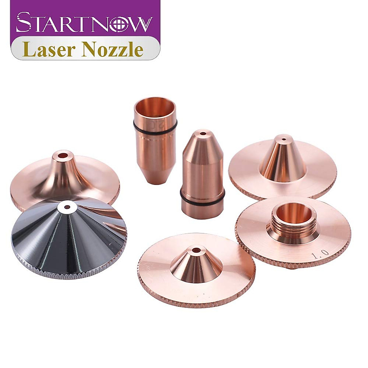 Startnow Laser Cutting Nozzle for Raytools Empower Head D32mm Fiber Laser Nozzle Double Single Layer 1.0 1.2 1.5mm (S32-A-15-D 1 PCS, Caliber 1.0mm)