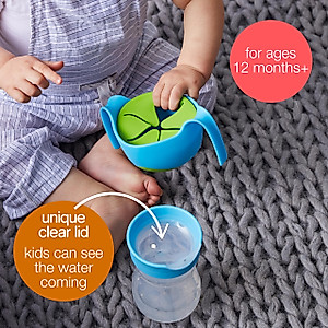b.box Toddler Training Cup: Free Flow Opening, Great Transition from Sippy Cup to Big Kid Cup. BPA Free, Dishwasher safe. Ages 12+ months (Grape, 8oz)