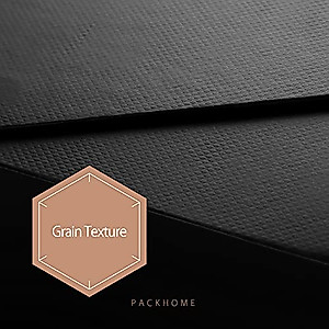 PACKHOME Gift Box 9x6.5x3.8 Inches, Groomsman Box, Rectangle Collapsible Box with Magnetic Lid for Gift Packaging (Matte Black, Grain Texture)