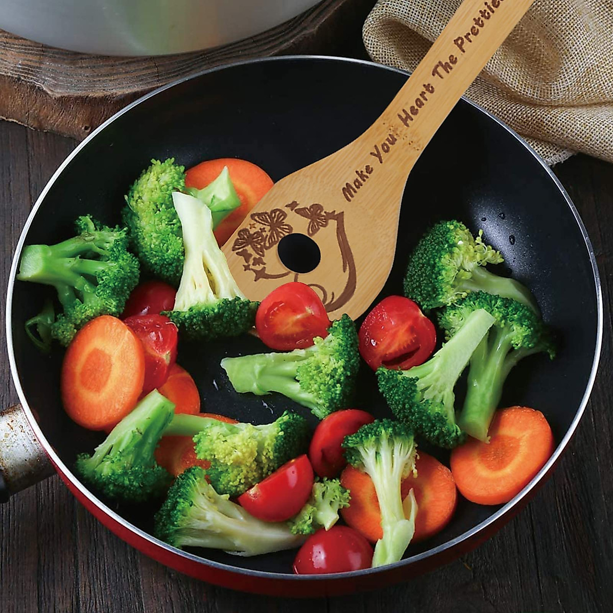 Butterfly Wooden Cooking Spoons Set of 5,Butterfly Gift,Butterfly Lovers Gifts,Butterfly Kitchen Decor,Bamboo Cooking Spoons Farmhouse Housewarming Wedding Mom Cooking House Closing Father's Day Gift