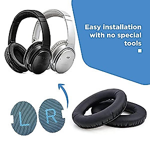 Premium Headphones Replacement Ear Pads for Bose QC25 Quiet Comfort, QC 15, SoundTrue, SoundLink AE2 - Bose Headphones Replacement Parts - Blue/Black