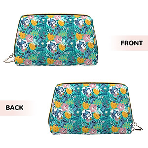 yindelas Small makeup bag, Leather Cosmetic Bag Travel Makeup Bag Small Neat Cosmetic Pouch Water-resistant Toiletry Bag for Travel Women