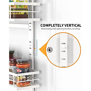 Moforoco White 9-Tier Over The Door Pantry Organizer, Pantry Organization And Storage, Metal Hanging Spice Rack Shelves Door, Home & Kitchen Essentials, Laundry Room Bathroom Organization