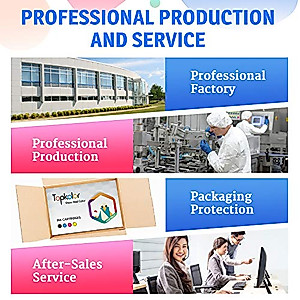 Topkolor 950XL 951XL Compatible Ink Cartridge Replacement for 950 951 XL,4Pack Ink Cartridges Combo for HP OfficeJet Pro 8600 8620 8625 8640 8100 8610 8630 276dw 251dw Series Printers, 5 Packs