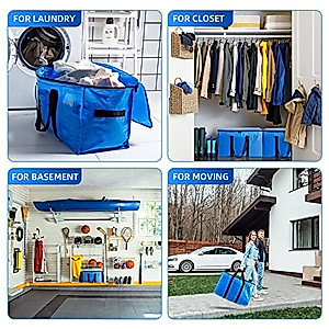TAILI Extra Large Moving Bags, 4 Pack Heavy Duty Totes For Storage with Reinforced Zipper, Wrap Around Handles, Storage Bags for Space Saving Moving Storage, Alternative to Moving Boxes