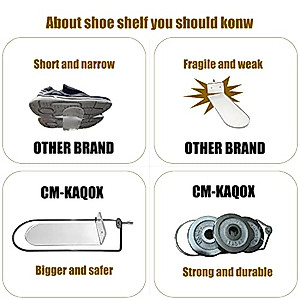 CM-KAQOX Shoe Floating Display Shelf - Metal Shoe Rack (6 PCS) for Shoe Wall Display and Organize (Size 6-18) Shoe Display Stand for Sneaker - Sneaker Shelves Wall Mounted Floating Shoe Display
