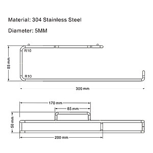 Under Cabinet Paper Towel Holder,ECROCY Paper Towel Rack,Wall Mount and No Drilling - Stainless Steel