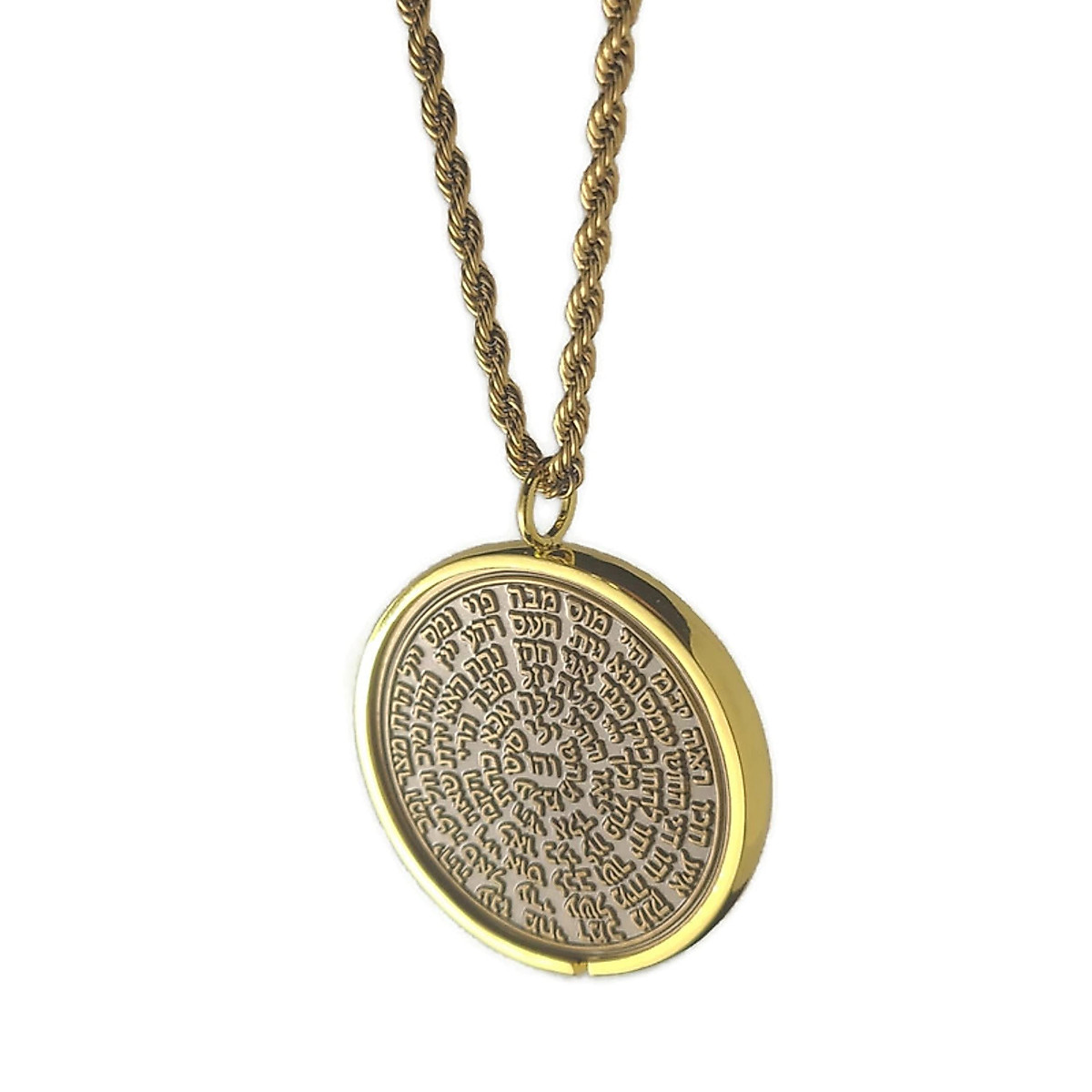 Fifth Pentacle of Mercury + 72 names of God + 1FitAll King Solomon Coin bezel kabbalah seal talisman Necklace