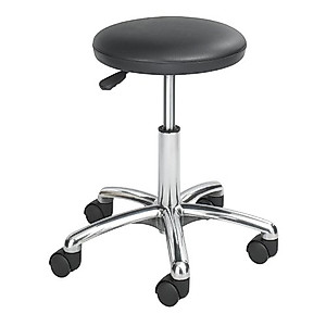 Safco 3434Bl Height Adjustable Lab Stool 13-1/2 Dia. X 21H Black