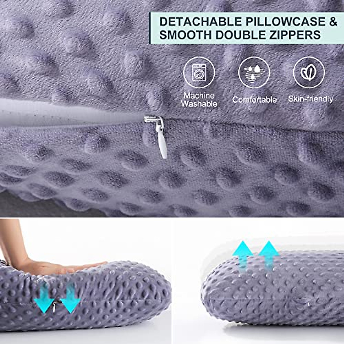 Treeking-Pregnancy Pillow,Soft and Comfortable Pregnancy Pillows for Sleeping for Side Sleeping Body Pillow, Durable and Stretchy Maternity Pillow Suitable for Head, Neck and Abdominal Support