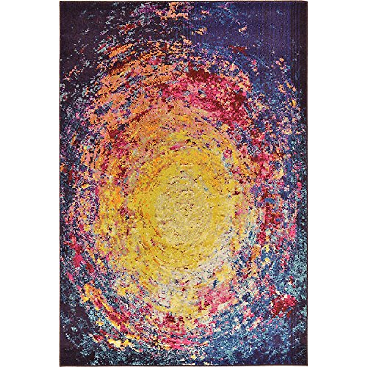 Unique Loom Estrella Collection Colorful Abstract Multi Area Rug (4' 0 x 6' 0)