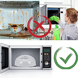 Microwave Splatter Cover for Food, Large Plate Cover Guard Lid with Steam Vents Keeps Microwave Oven Clean, 11.5 Inch BPA Free & Dishwasher Safe-Grey