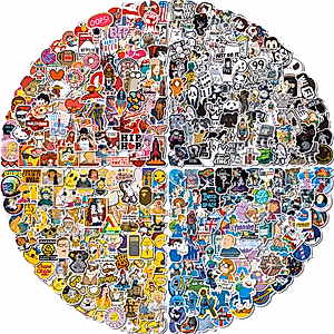 Arme Stickers Pack, 400 PCS Cool Stickers Decals, Random Sticker for Waterbottles Laptop Computer Vinyl Waterproof Sticker, Skateboard Stickers for Adults